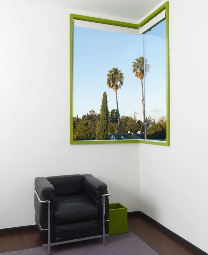 Contemporary Home with a Green Windows - InteriorZine
