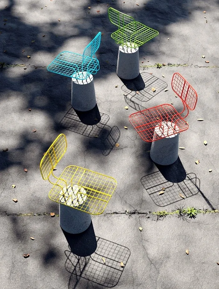 MESH Seating Design Turns Concrete and Metal into Artful Furniture ...
